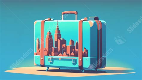 Best Simple Suitcase Powerpoint Background For Presentation