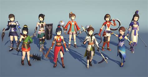 Polygoncharacters Chinesestyle Femalegenerals Characters Unity