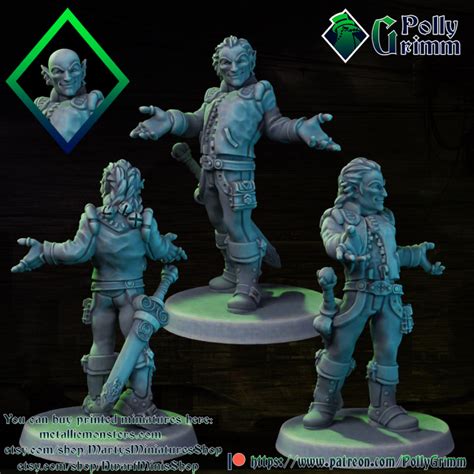 3d Printable Tabletop Miniature Sci Fi Cyberpunk Fantasy Joker Elf