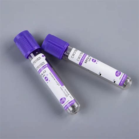 10pcs Medical Disposable Edta K2 Vacuum Blood Collection Tube With Cap