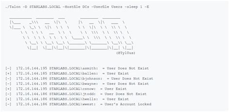 Talon Password Guessing Tool That Targets The Kerberos And Ldap