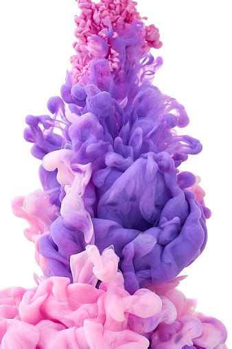 물에 잉크 스플래시 페인트를 혼합 다 색된 액체 염료입니다 추상 조각 배경색 0명에 대한 스톡 사진 및 기타 이미지 0명