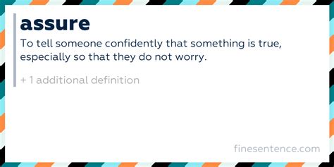 Assure Definition Meaning And Examples In English