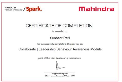 Sushant Patil Csm® On Linkedin Completed The Newly Launched Collaborate Leadership Behavior