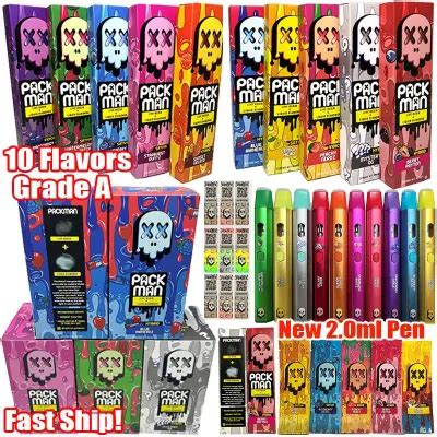 Ml Pack Man Disposable Vape Pen Empty Vaporizer Rechargeable Device Pods Ceramic Coil Oil