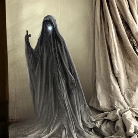 Ominous Bedsheet Ghost Walking Through The Center Of Stable Diffusion