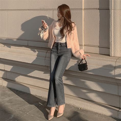 피렌 후기극찬 [융털기모🔥][단독] 군살제로 세미부츠컷 데님팬츠 중청 흑청 기모바지 융털청바지