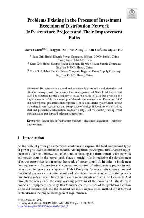 Pdf Problems Existing In The Process Of Investment Execution Of Distribution Network