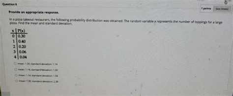 Solved Question 8 1 Points Save Answer Provide An