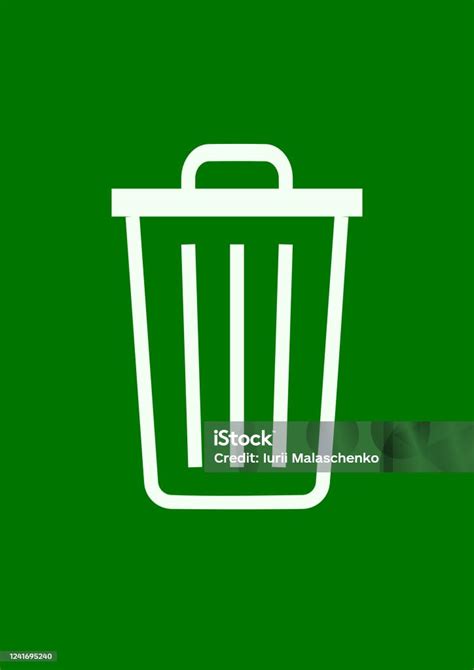 휴지통은 텍스트에 대한 장소와 정보 접시를 할 수 있습니다 쓰레기통 사이트 아이콘입니다 파일 바구니 쓰레기 덤프 포스터 공공 장소 벡터 이미지입니다 텍스트용 템플릿입니다 0