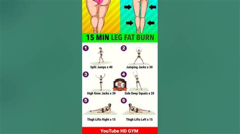 15 Min Leg Fat Burn Workout Youtube