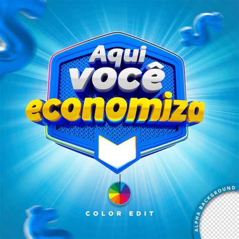 Selo 3d Em Português Para Composição Aqui Você Economiza Vendas No