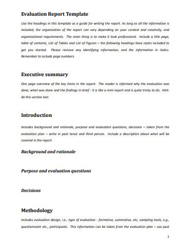 17 Evaluation Report Examples To Download