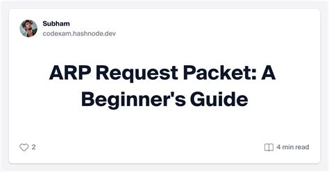 Arp Request Packet A Beginners Guide 🚀