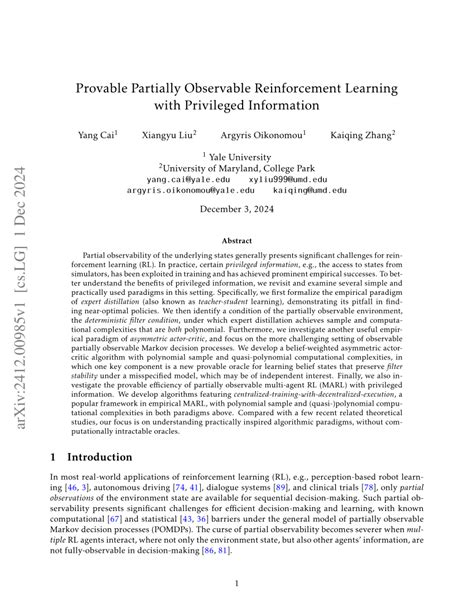 Pdf Provable Partially Observable Reinforcement Learning With