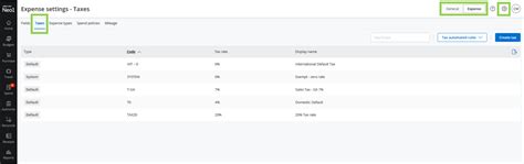 Setting Tax Codes Rates Amex Gbt One Knowledge Base