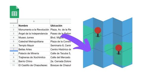 Crear un mapa en Google Maps a partir de una hoja de cálculo de Google