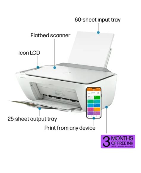 Hp Deskjet E Wireless All In One Color Inkjet Printer Scanner Copier Ebay