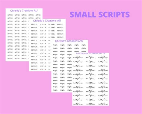 Netflix Script Mini Script Word Sticker Functional Small Text