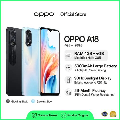 Jual NEW OPPO A18 4GB 128GB Garansi Resmi Batam Only Shopee Indonesia