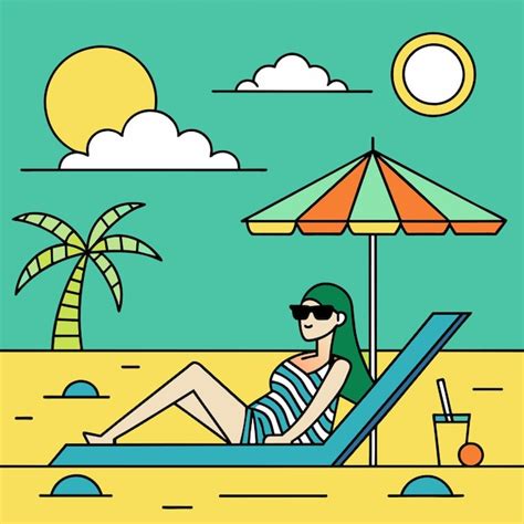 Mujer En Bikini Chica De Verano En Vacaciones Traje De Baño De Playa