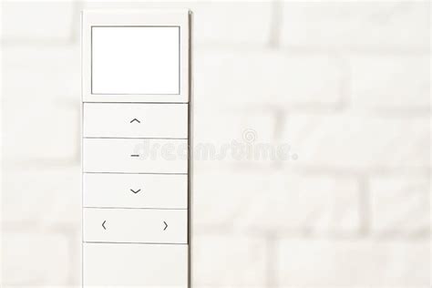 wireless remote controller with display and button for smart home stock image image of