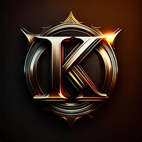 Premium Photo Logo Letter K In Gold