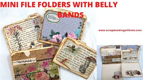 GOT OLD FILE FOLDERS CREATE EASY MINI FILE FOLDERS WITH BELLY BAND POCKETS File Folder Craft