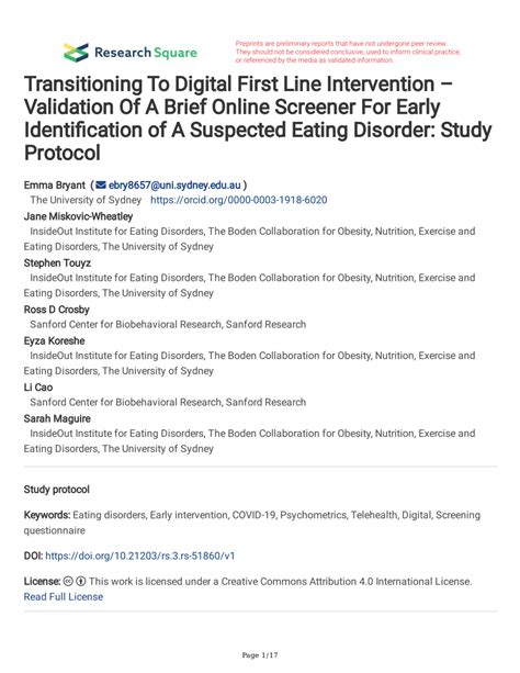 Pdf Transitioning To Digital First Line Intervention Validation Of