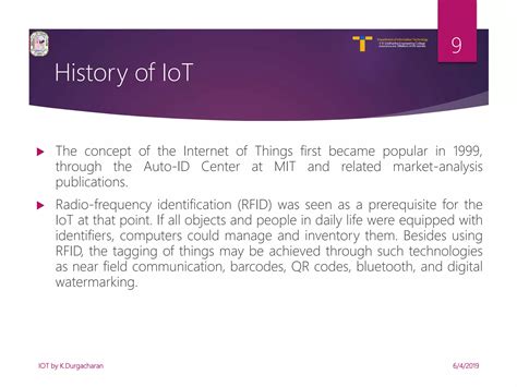 Iot Unit 1 Introduction To Iot By Durgacharan Pptx