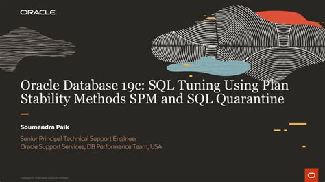 Oracle Db 19c Sql Tuning Using Spm Ppt