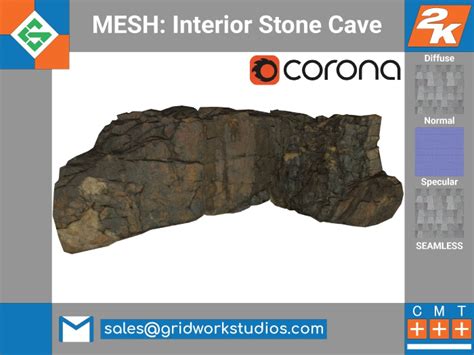 Second Life Marketplace Mesh Cave Interior Set