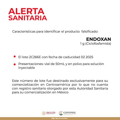 Cofepris Alerta Por Falsificación Y Comercialización Ilegal De