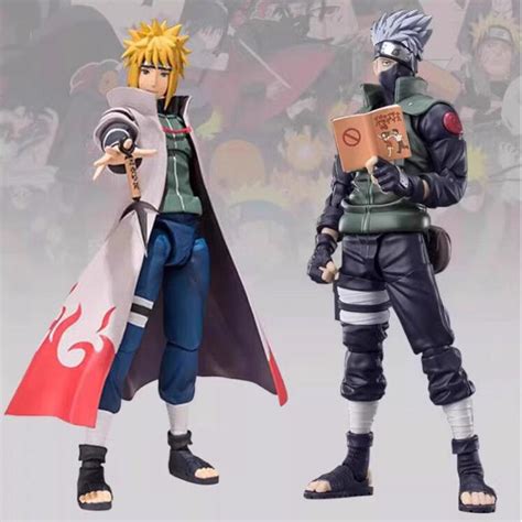 Shf 15cm Naruto Sasuke Hatake Kakashi Namikaze Minato Articulated