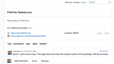 Package Owner Github Id Is Not Shown · Issue 35 · Ververicaflink