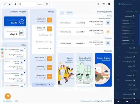 LMS Dashboard Education Admin Template Bootstrap UI Kit Eduadmin