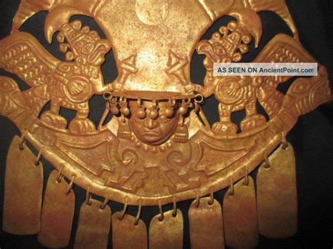 Chimu Moche Culture Gold Gilded Crown Pre Columbian Precolumbian Chavin
