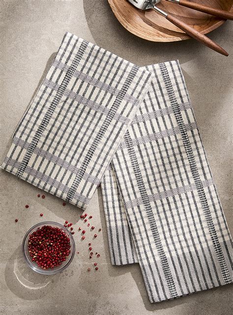 Sophisticated Plaid Tea Towels Set Of 2 Danica Simons