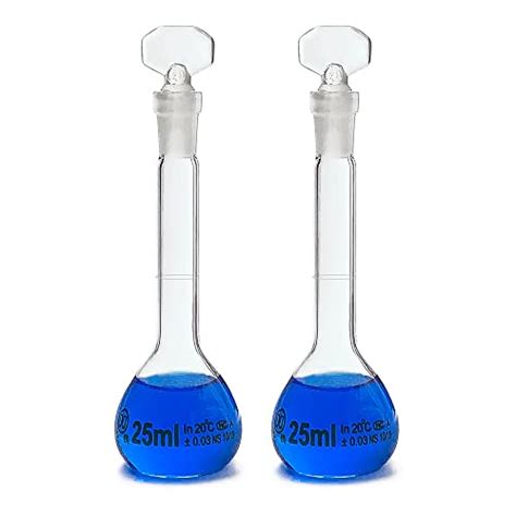 Huaou 25ml Volumetric Flasks Set Class A 3 3 Borosilicate Glass