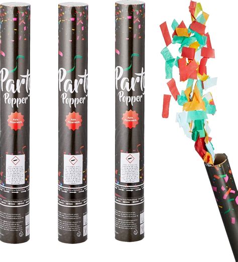 Luchtdruk Partypopper Gevuld Met Papieren Slingers En Confetti 3