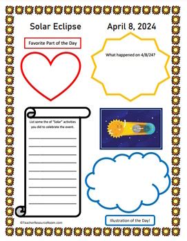 Solar Eclipse Activity Freebie By Teacher Resource Room TPT