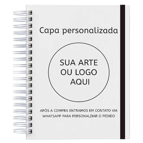 Planner Capa Personalizada Logomarca ou Arte da Sua Preferência Personalização via