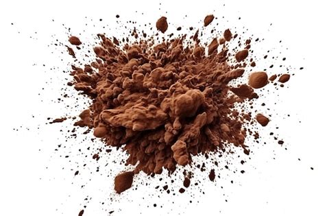 Premium Photo Explosion Of Coffee Bean And Powder Isolated On White