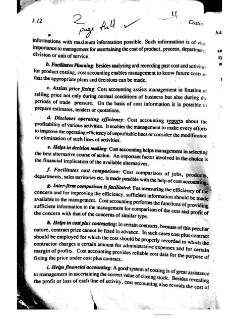 Cost And Management Introduction 1st Module Pdf