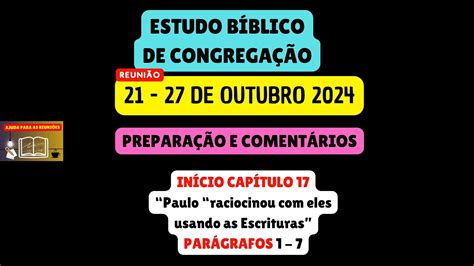 PREPARAÇÃO Estudo Bíblico de Congregação Reunião de meio semana 21 27