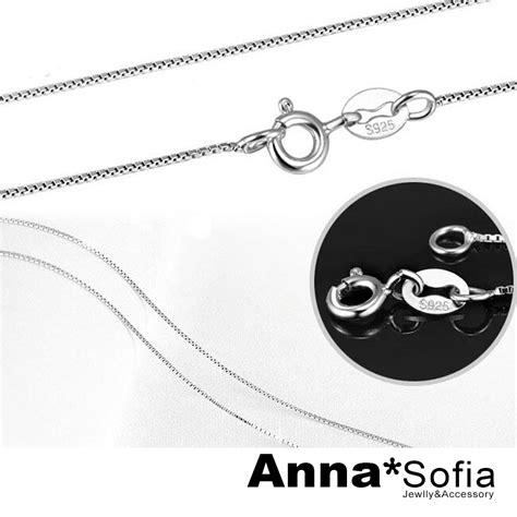 Annasofia 實搭單鍊 義大利925純銀鍊項鍊16吋小方型鍊 短鍊 925銀 Yahoo奇摩購物中心