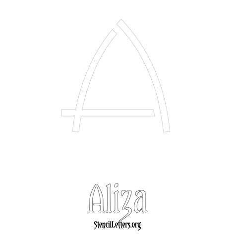 Aliza Free Printable Name Stencils With 6 Unique Typography Styles And