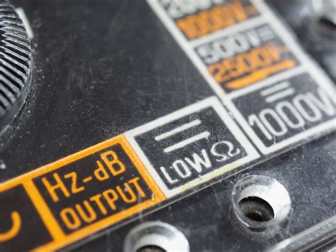 Electrical Symbol On Vintage Analog Multimeter Stock Image Image Of