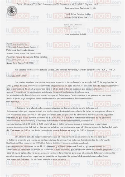 Joh Fijan Nueva Fecha Para El Juicio En Ee Uu Contra El Expresidente