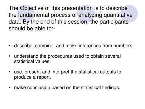 Ppt Analysing And Interpreting Quantitative Data Powerpoint Presentation Id1415967